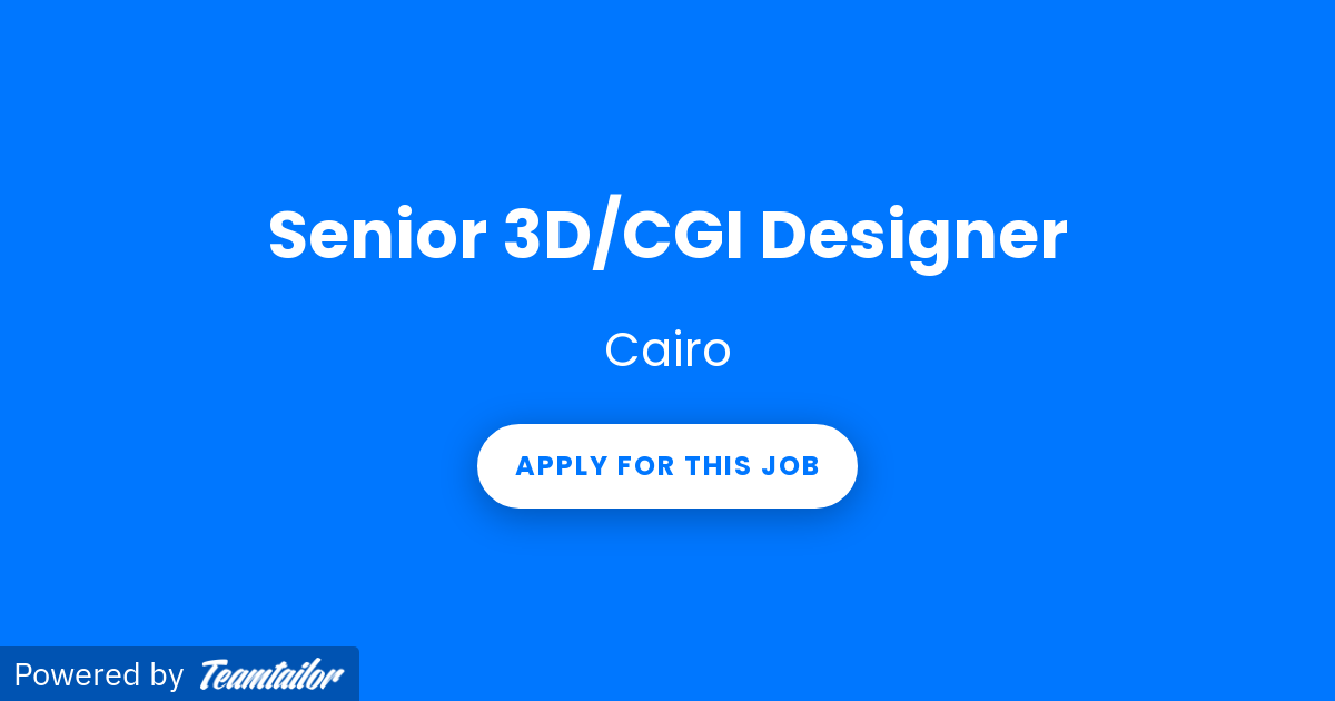Senior 3D/CGI Designer - ArabyAds