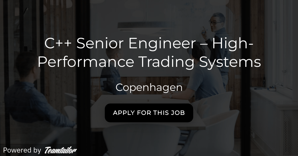 C++ Senior Engineer – High-Performance Trading Systems - Alipes