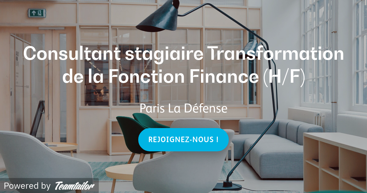 Consultant stagiaire Transformation de la Fonction Finance (H/F) - BearingPoint France