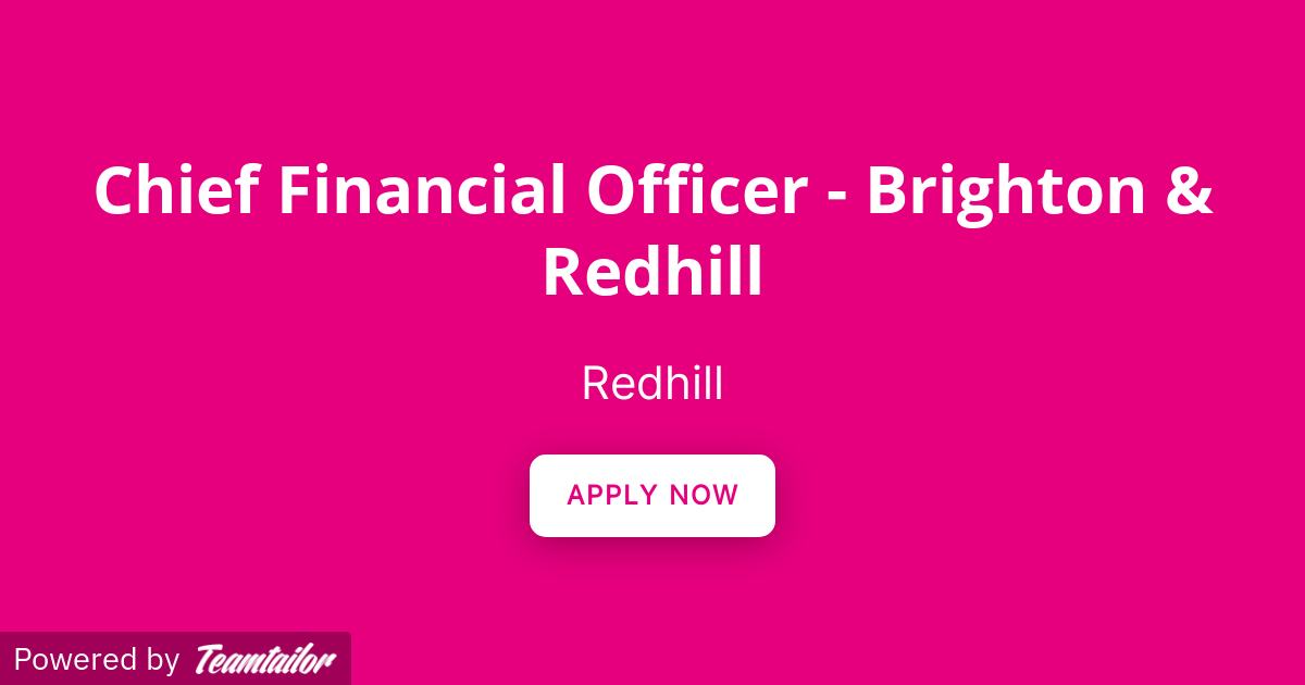 Chief Financial Officer - Brighton & Redhill - The CFO Centre UK