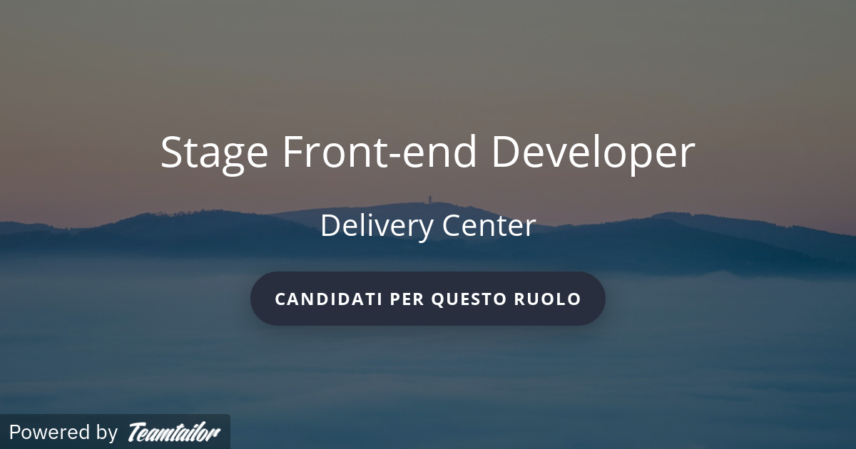 Stage Front-end Developer - Gruppo DigiTouch