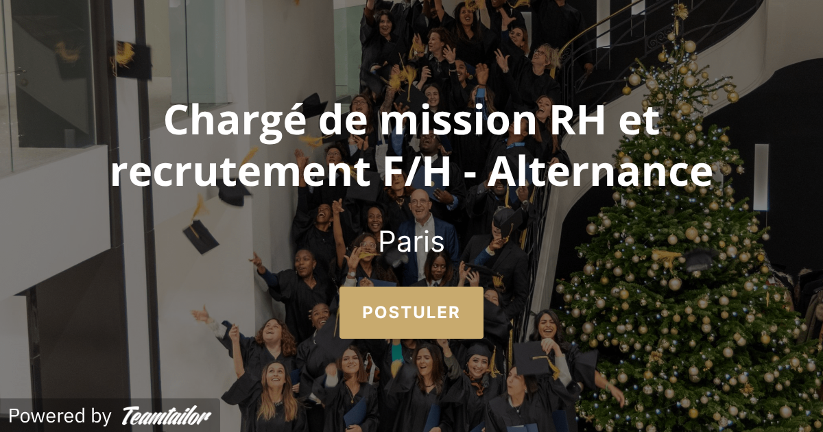 Chargé de mission RH et recrutement F/H - Alternance - Collège des Talents