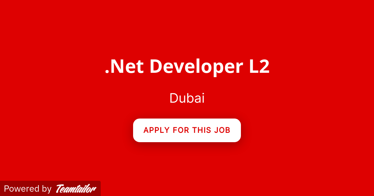 .Net Developer L2 - Edenred UAE