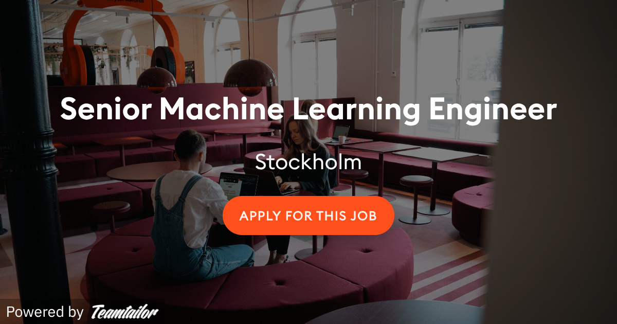 Senior Machine Learning Engineer - Storytel