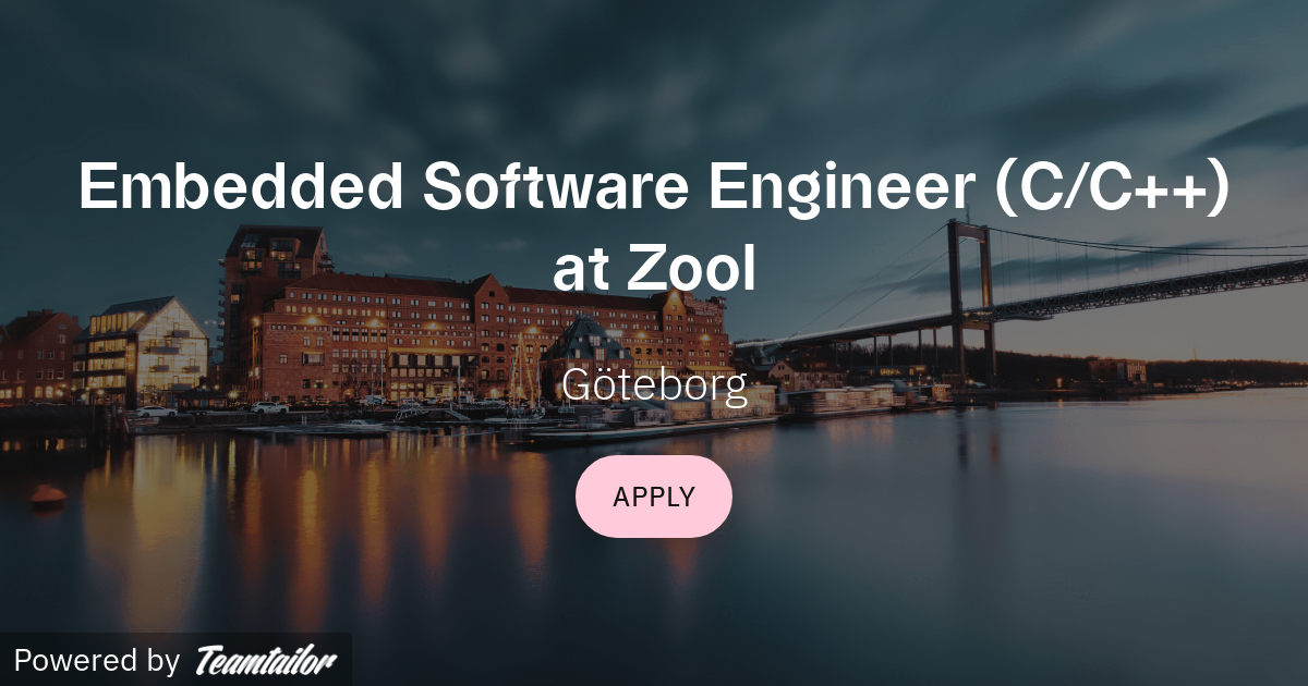 Embedded Software Engineer (C/C++) at Zool - HiQ