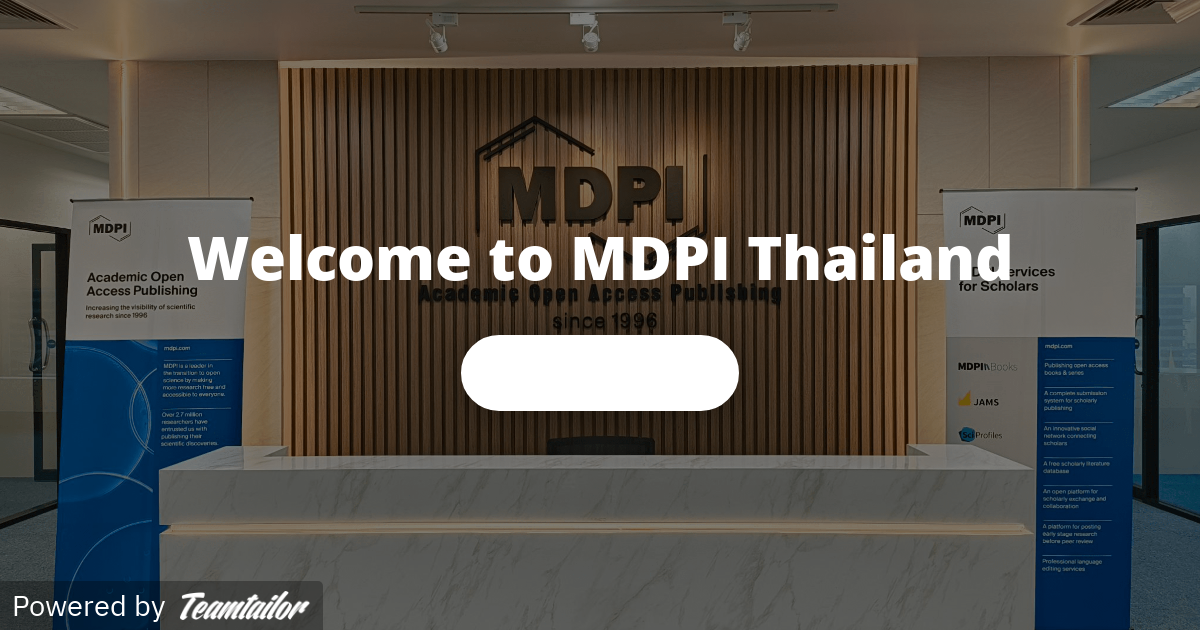 Welcome to MDPI Thailand! - MDPI Thailand