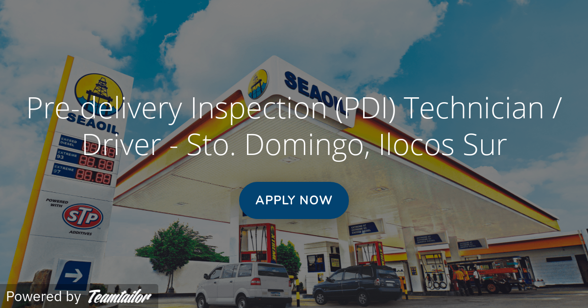 Pre-delivery Inspection (PDI) Technician / Driver - Sto. Domingo ...