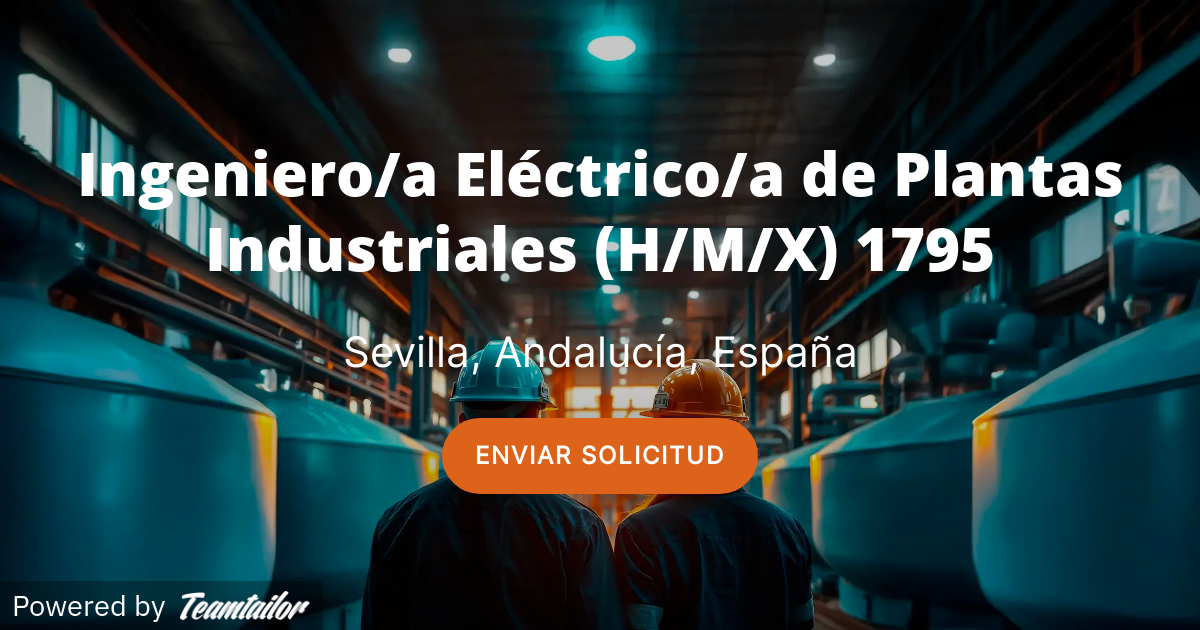 Ingeniero/a Eléctrico/a de Plantas Industriales (H/M/X) 1795 - Vèringer ...