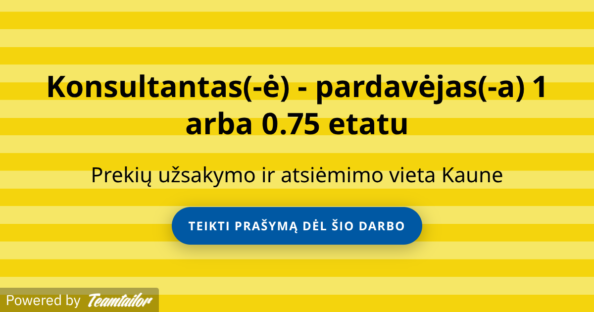 Konsultantas(-ė) - planuotojas(-a) 1 etatu - IKEA Lietuva
