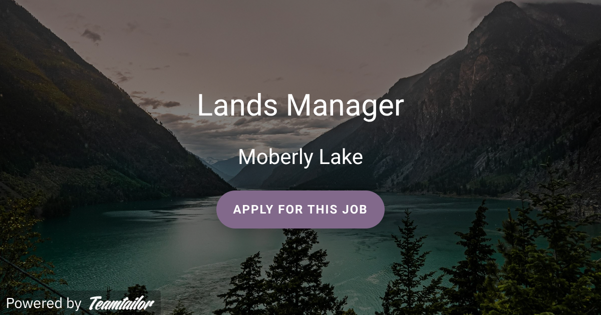 Lands Manager - Engaged