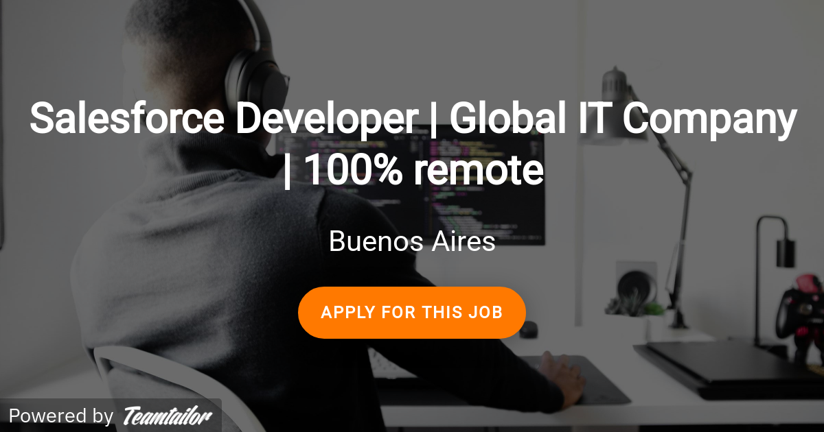 Salesforce Developer | Global IT Company | 100% remote - Prometeo Talent