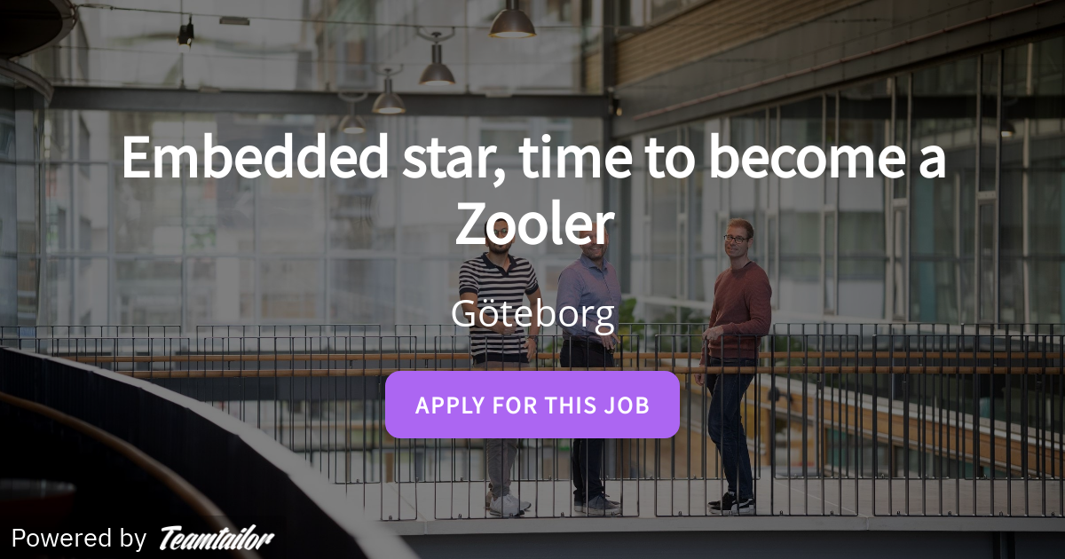 Embedded star, time to become a Zooler - Zool Engineering AB