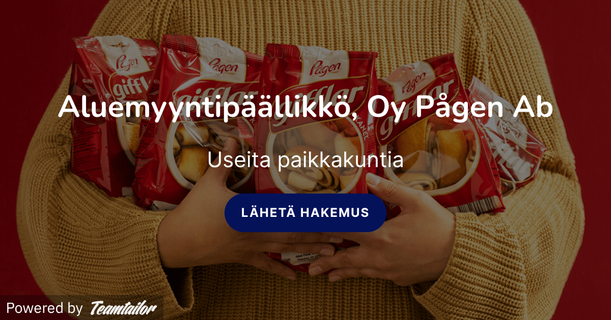 Aluemyyntipäällikkö, Oy Pågen Ab - Nordic Progress