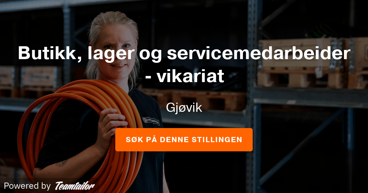 Butikk, lager og servicemedarbeider - vikariat - Hydroscand Norge