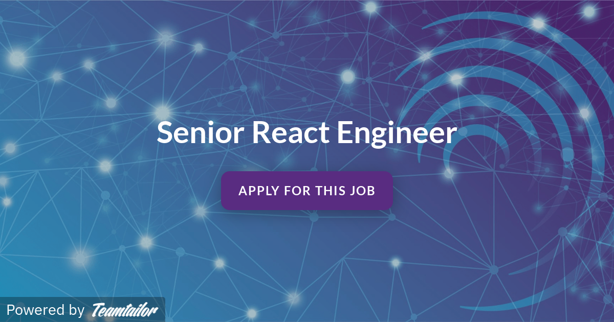 Senior React Engineer - Radar Healthcare