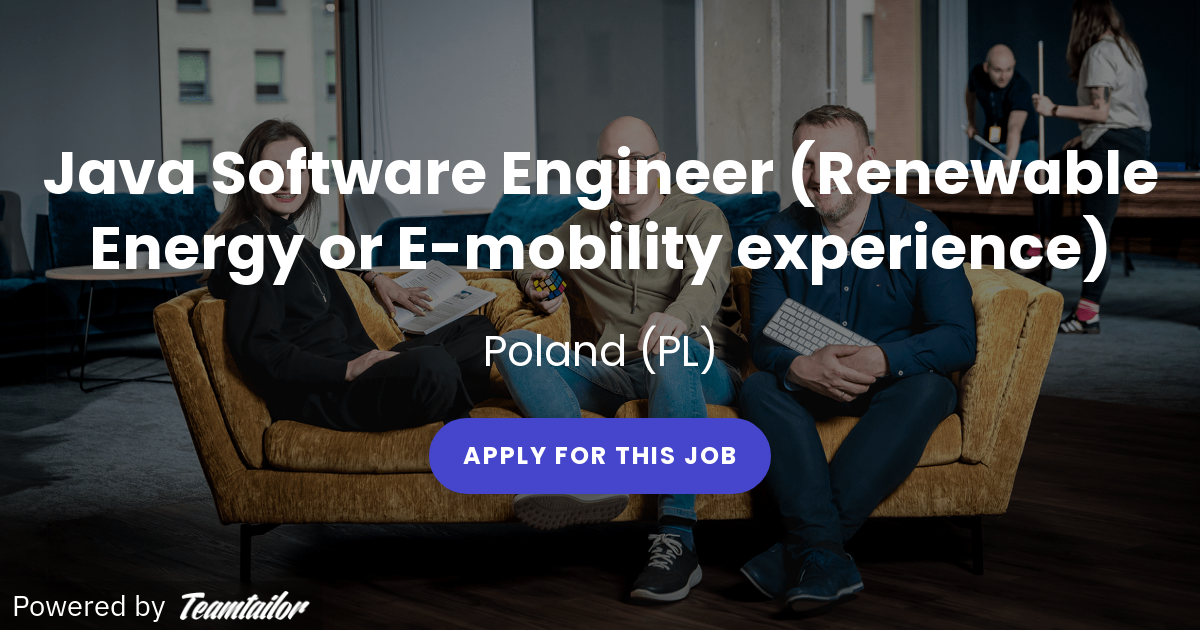 Java Software Engineer (Renewable Energy or E-mobility experience) - Spyrosoft