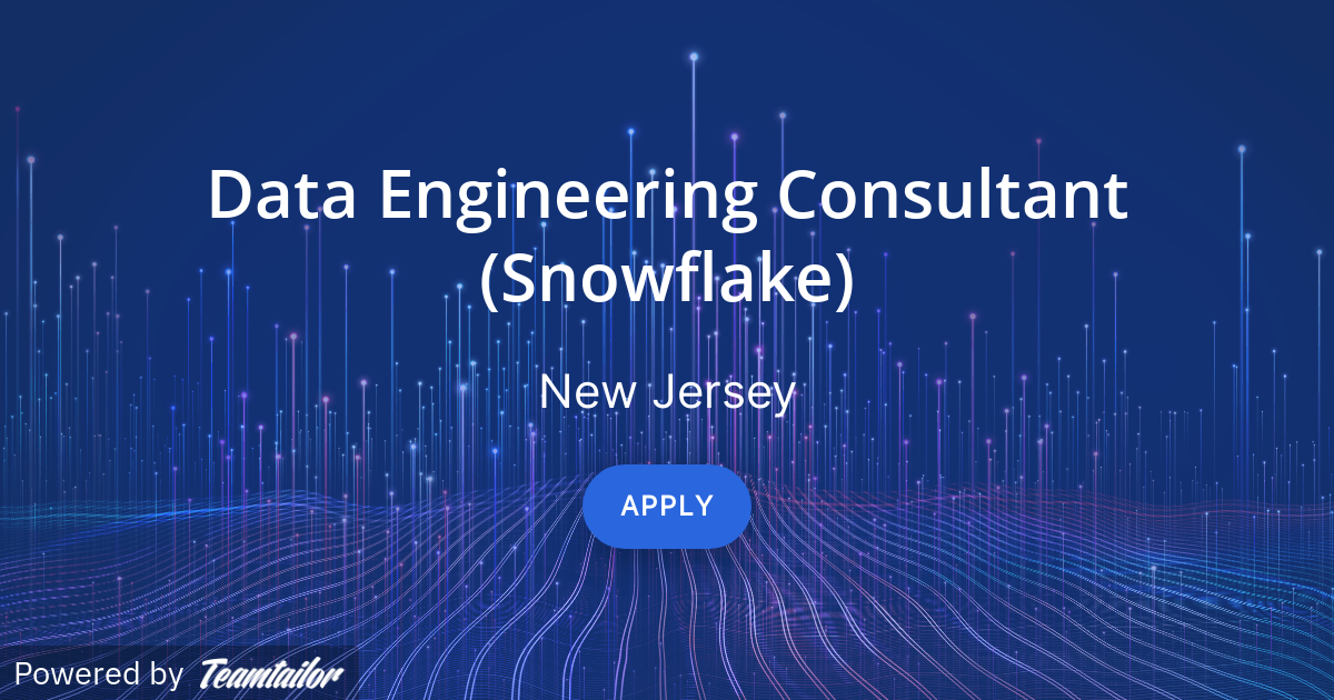 Data Engineering Consultant (Snowflake) - SDG Group