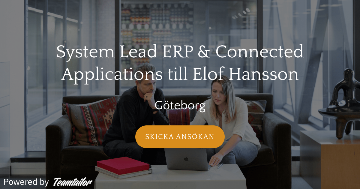 System Lead ERP & Connected Applications till Elof Hansson - SEVR