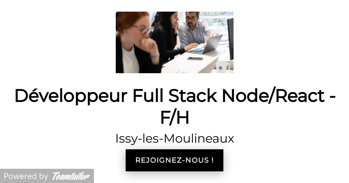 Développeur Full Stack Node/React - F/H - Niji