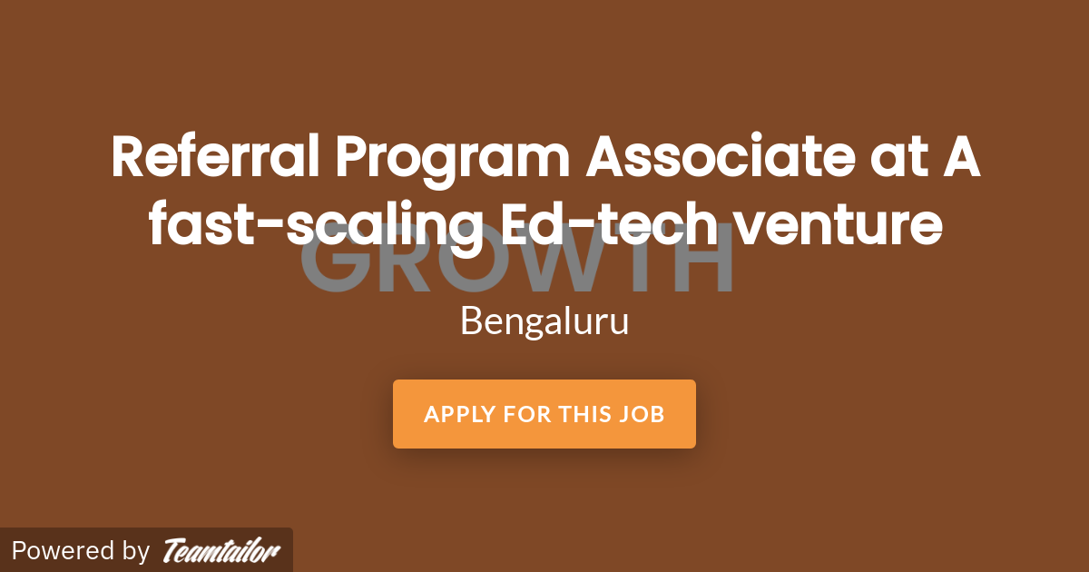 Referral Program Associate at A fast-scaling Ed-tech venture - WinnerBrands