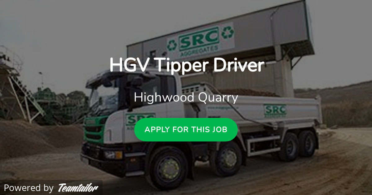 HGV Tipper Driver - SRC Group