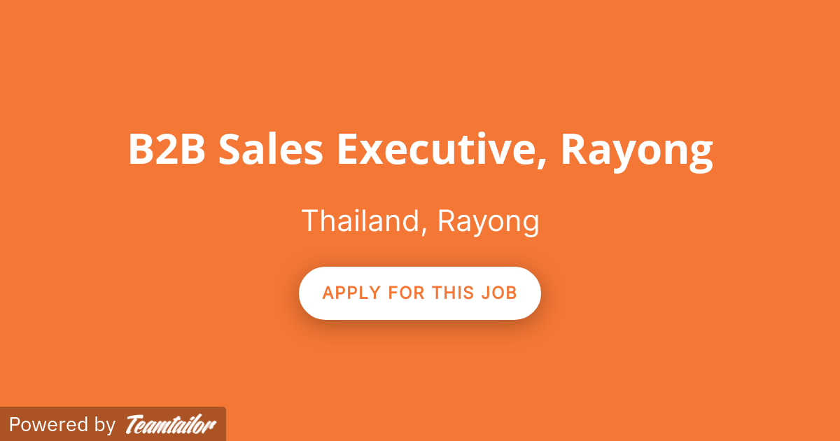 B2B Sales Executive, Rayong - Cartrack