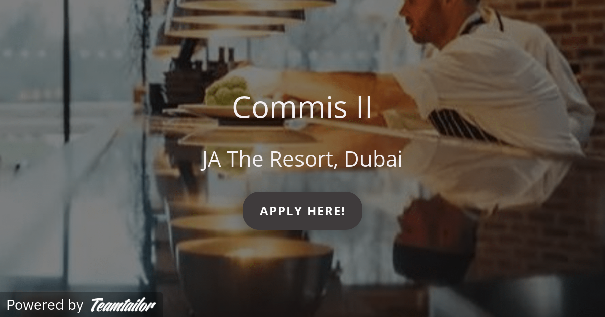 Commis II - JA Resorts & Hotels
