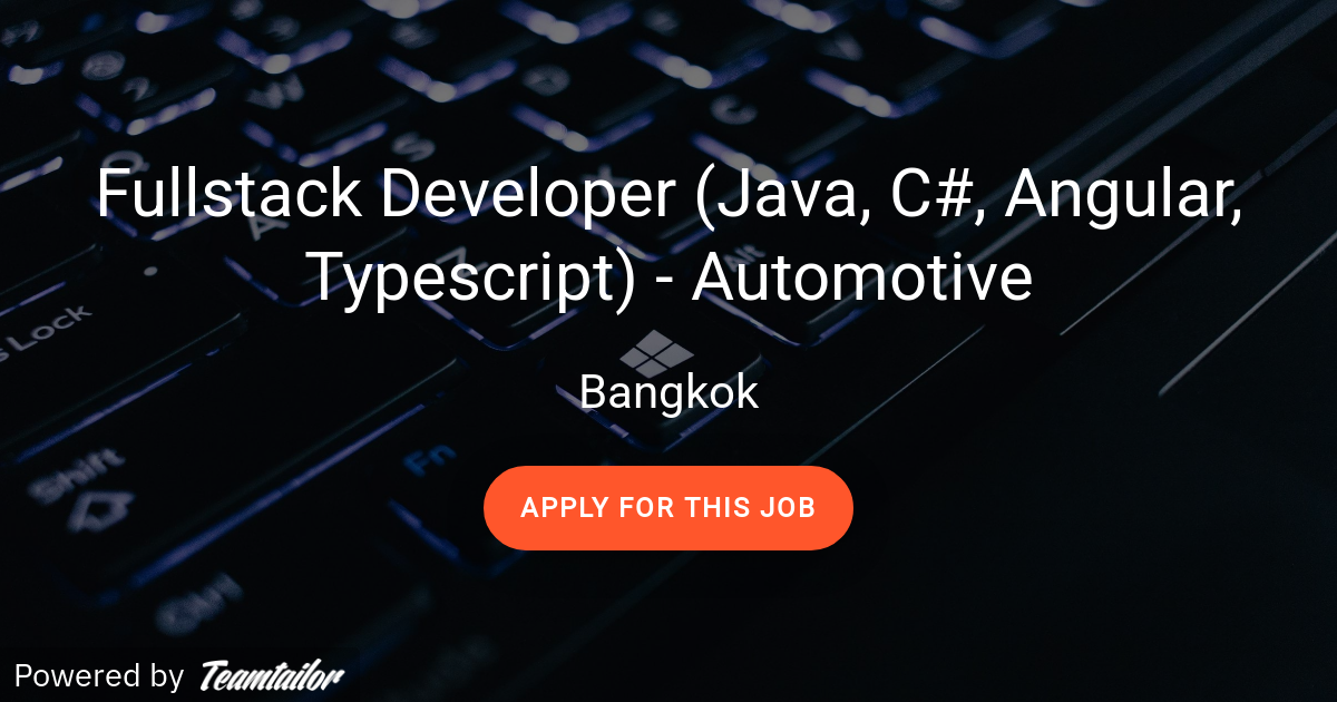 Fullstack Developer (Java, C#, Angular, Typescript) - Automotive - TecAlliance