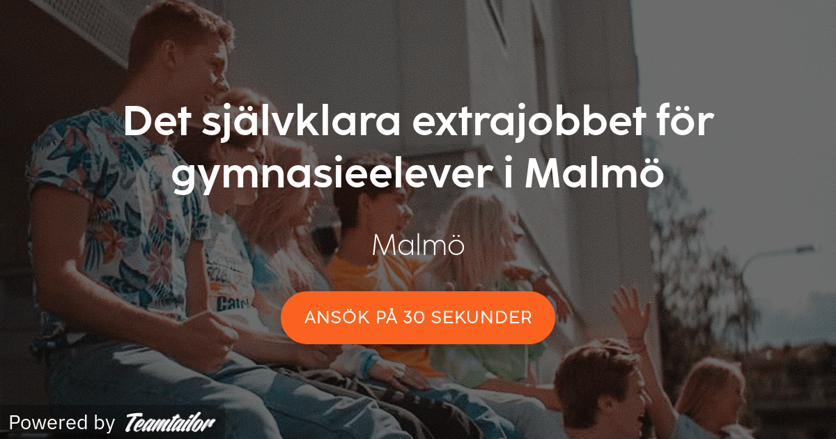 Det självklara extrajobbet för gymnasieelever i Malmö - Unisale