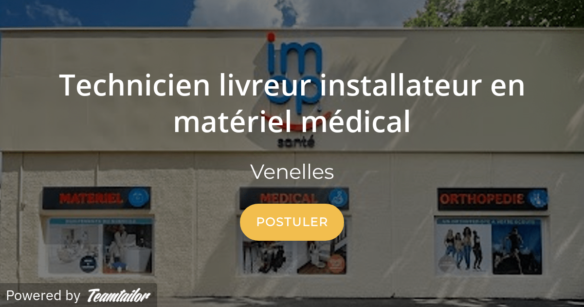 Technicien livreur installateur en matériel médical - CAP VITAL SANTE