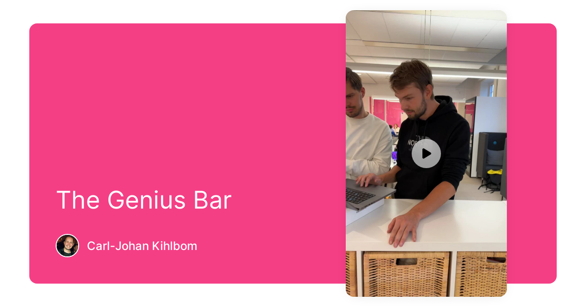 The Genius Bar - Team stories - Teamtailor