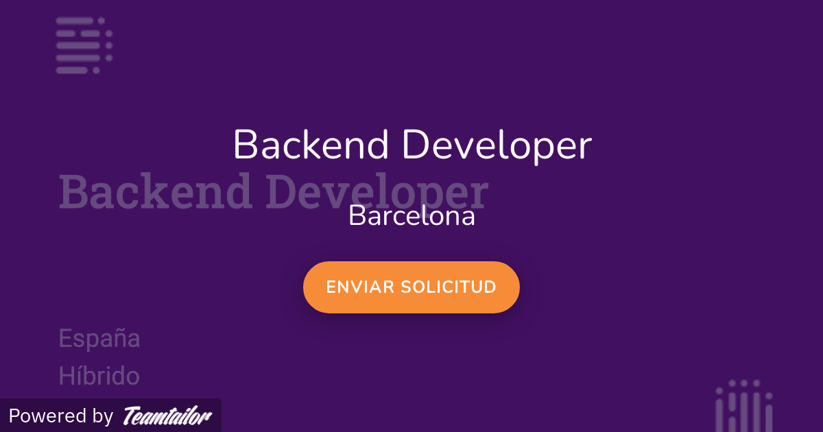 Backend Developer - Raona