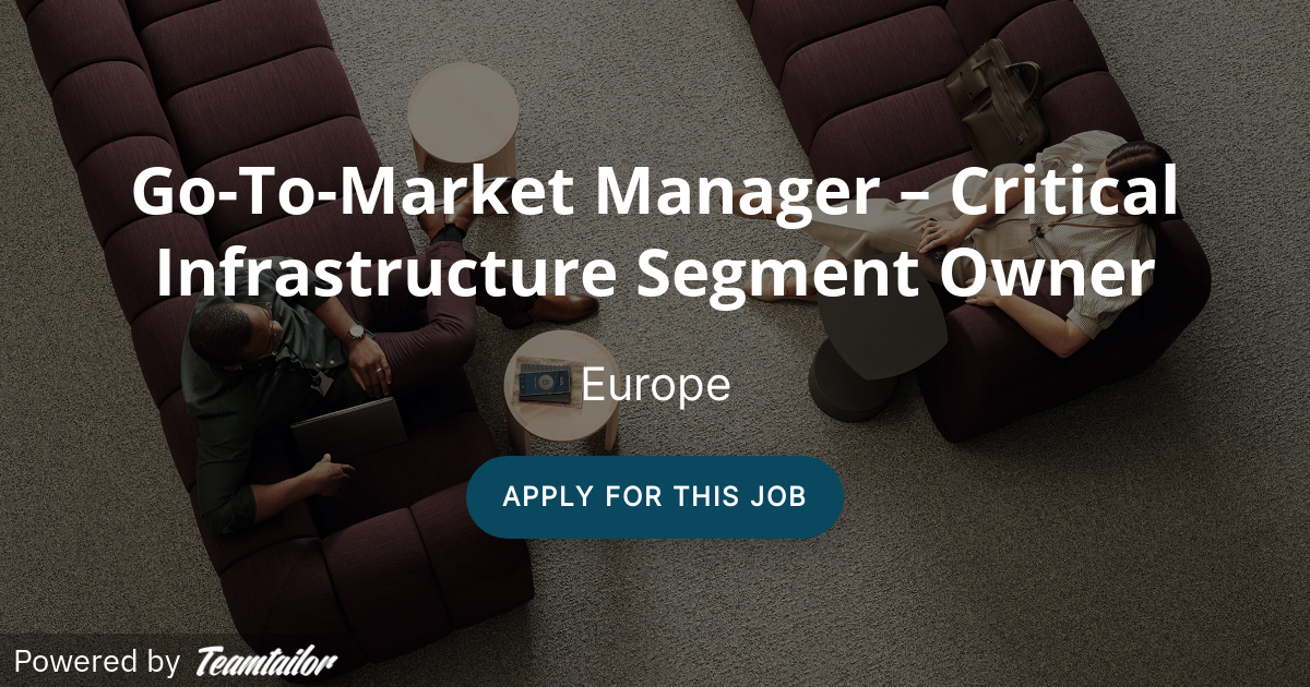 Go-To-Market Manager – Critical Infrastructure Segment Owner - iLOQ