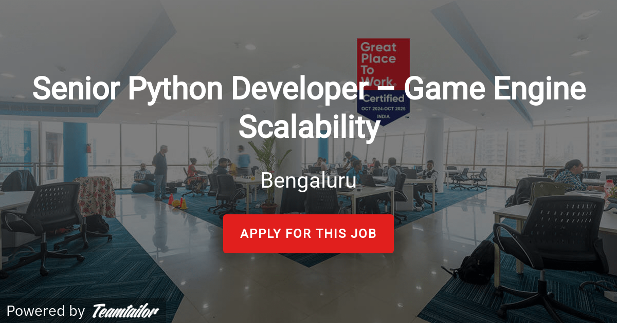 Senior Python Developer – Game Engine Scalability - Gridlogic