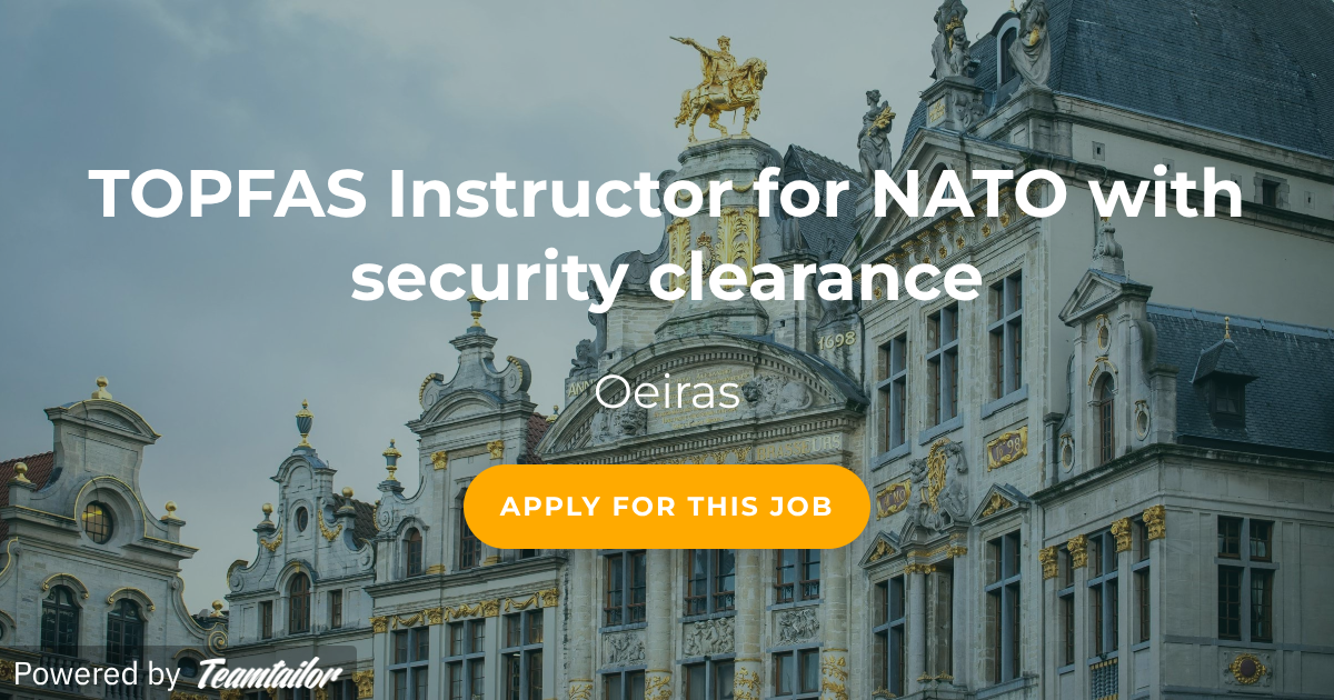 TOPFAS Instructor for NATO with security clearance - WLG