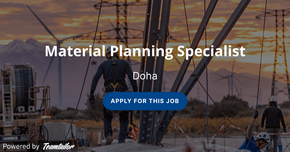 Material Planning Specialist - VINCI Energies Oil & Gas