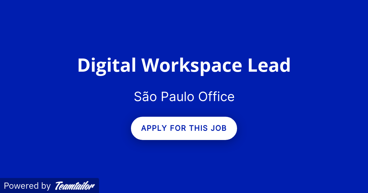 Digital Workspace Lead - Patria Investments