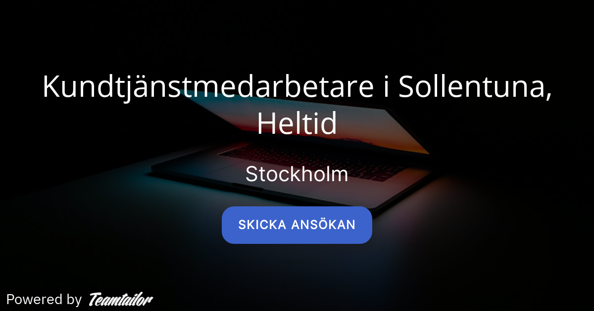 Kundtjänstmedarbetare i Sollentuna, Heltid - Simplex Bemanning AB