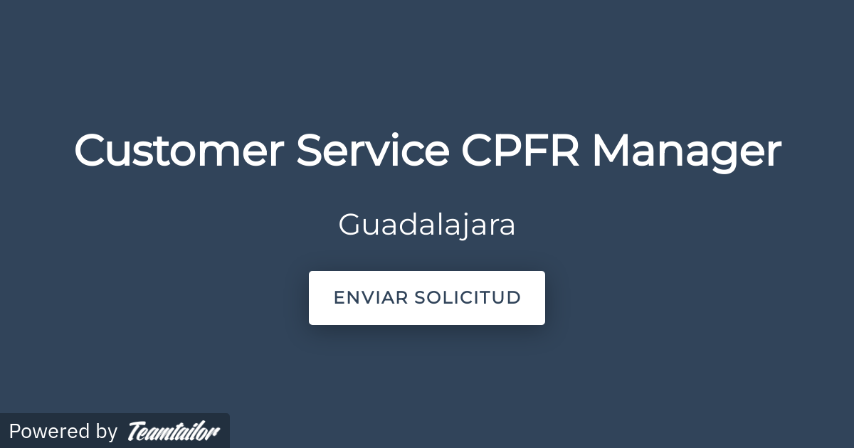 Customer Service CPFR Manager - TERH International