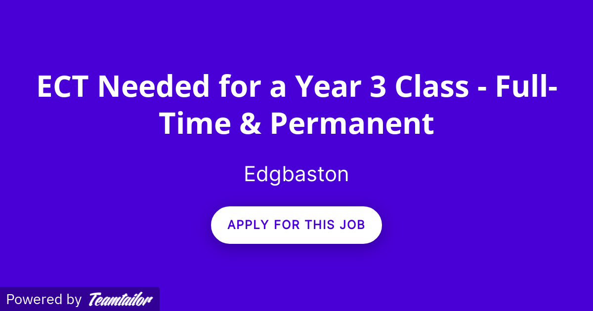 ECT Needed for a Year 3 Class - Full-Time & Permanent - Wayman Learning ...