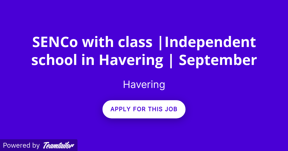 SENCo with class |Independent school in Havering | September - Wayman ...