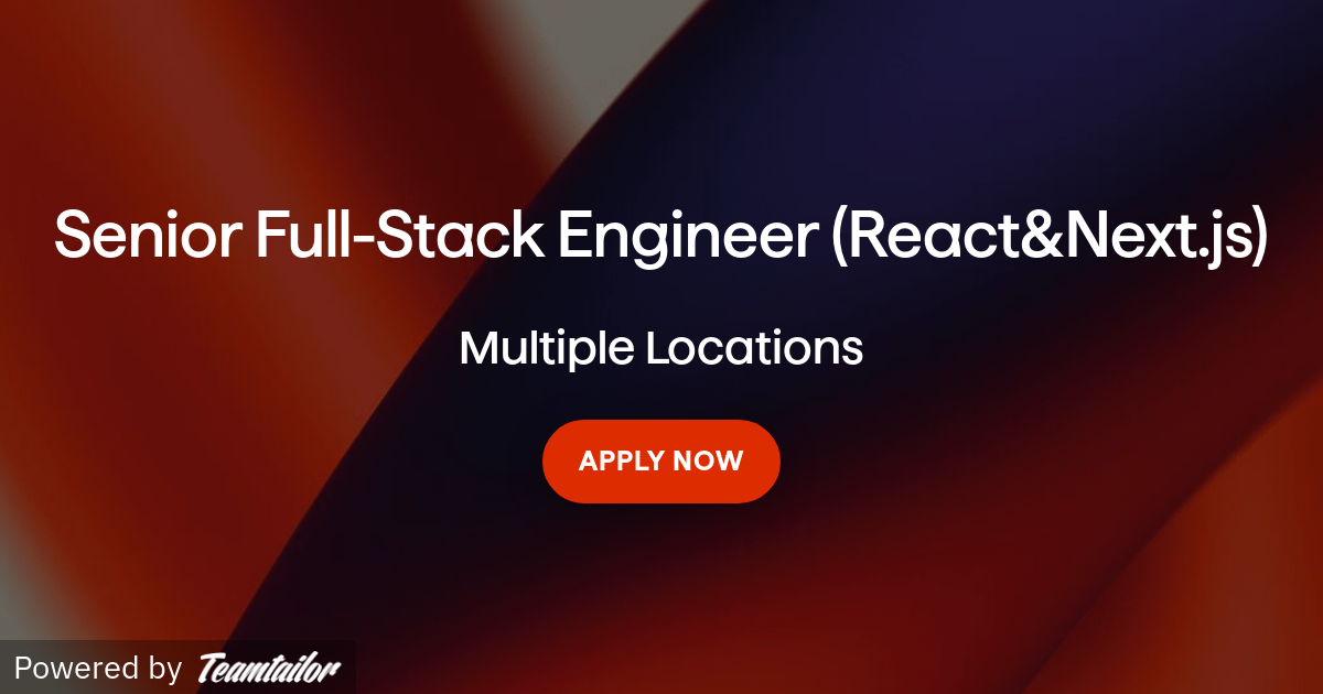 Senior Full-Stack Engineer (React&Next.js) - Avenga