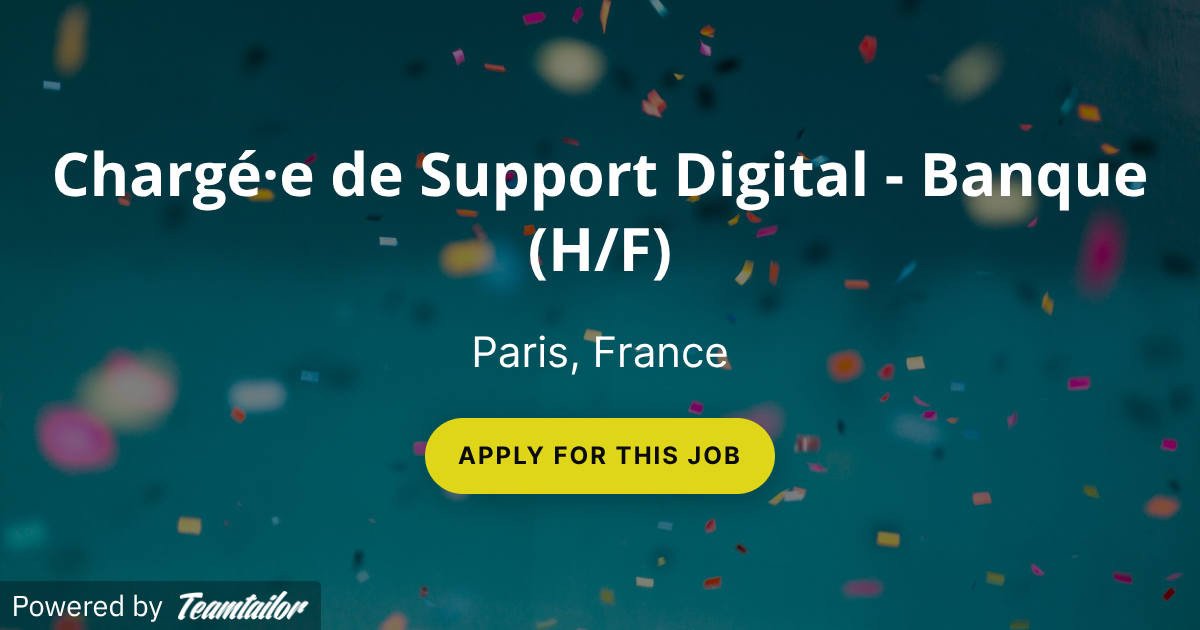 Chargé·e de Support Digital - Banque (H/F) - Salve.Inno Consulting