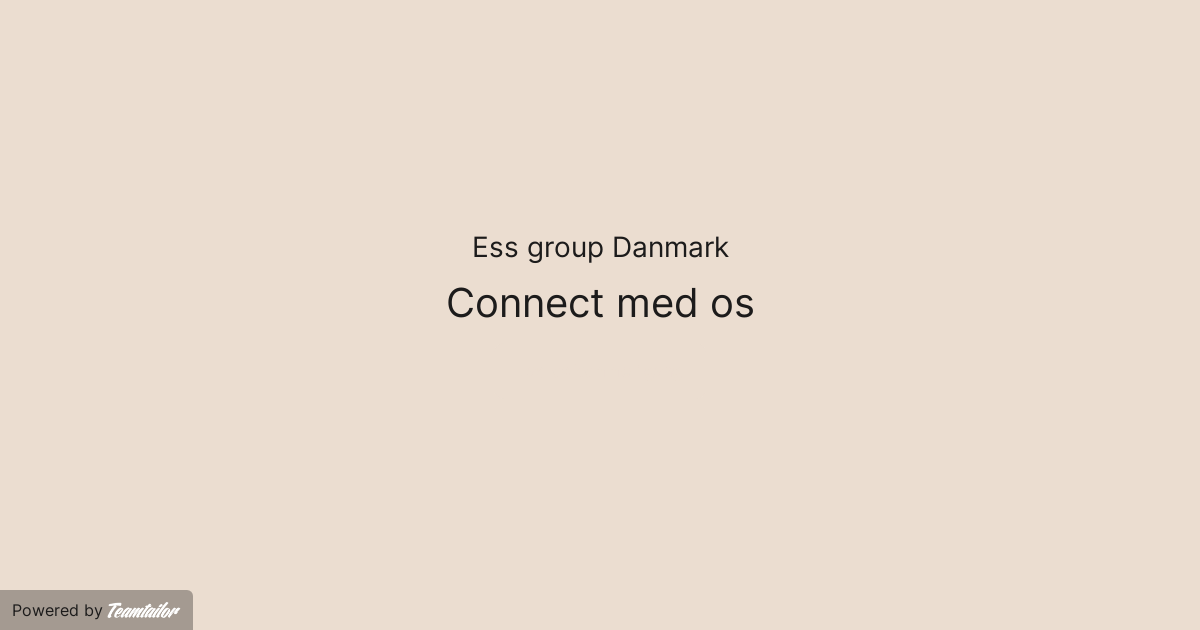 Ess group Danmark – Connect
