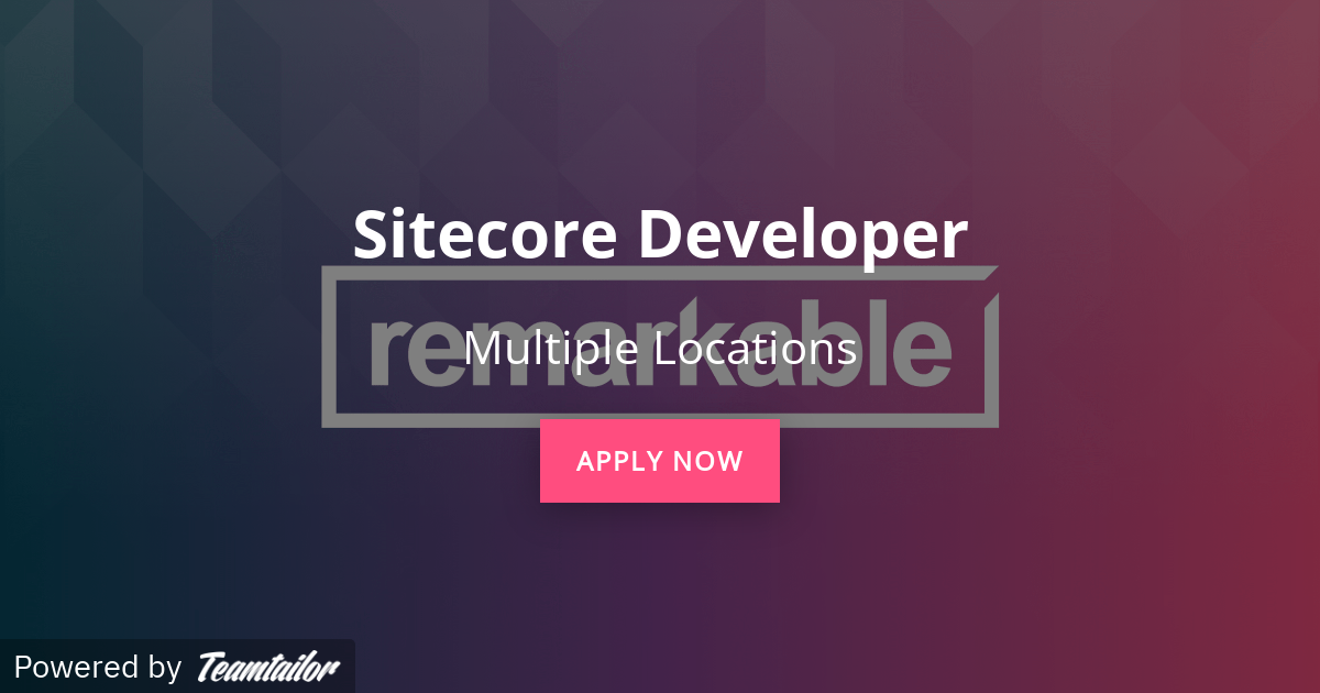 Sitecore Developer - Remarkable Global