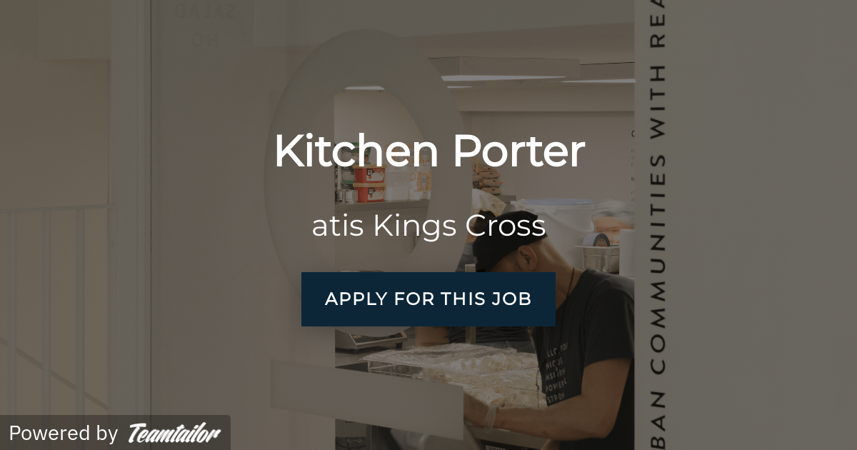 Kitchen Porter - atis