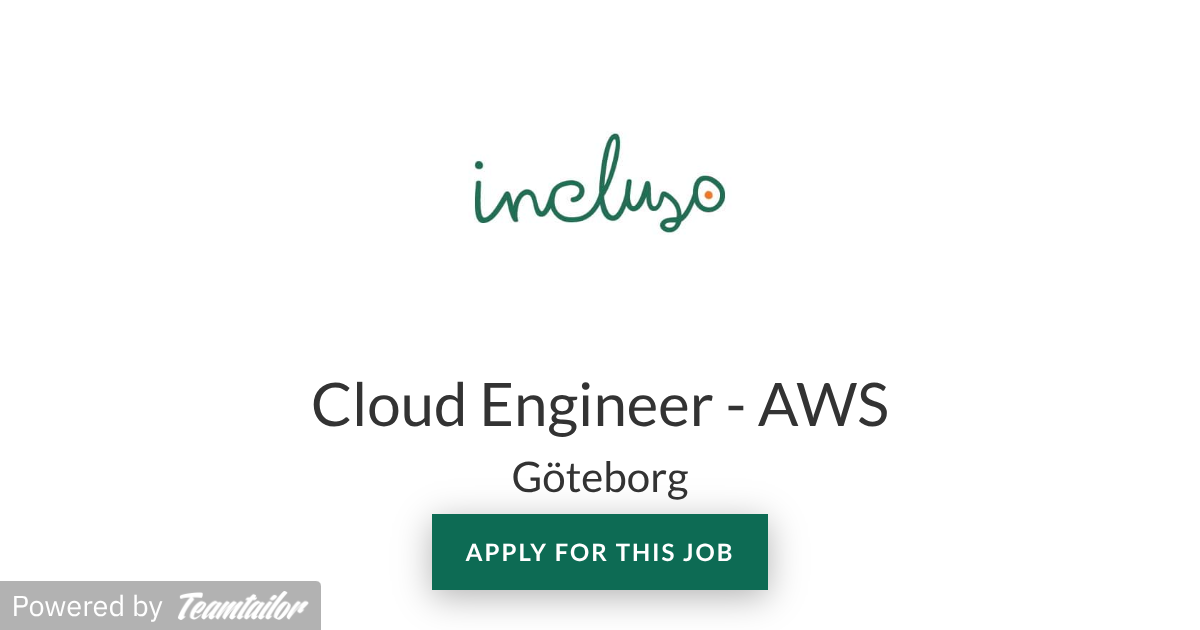 Cloud Engineer - AWS - Incluso