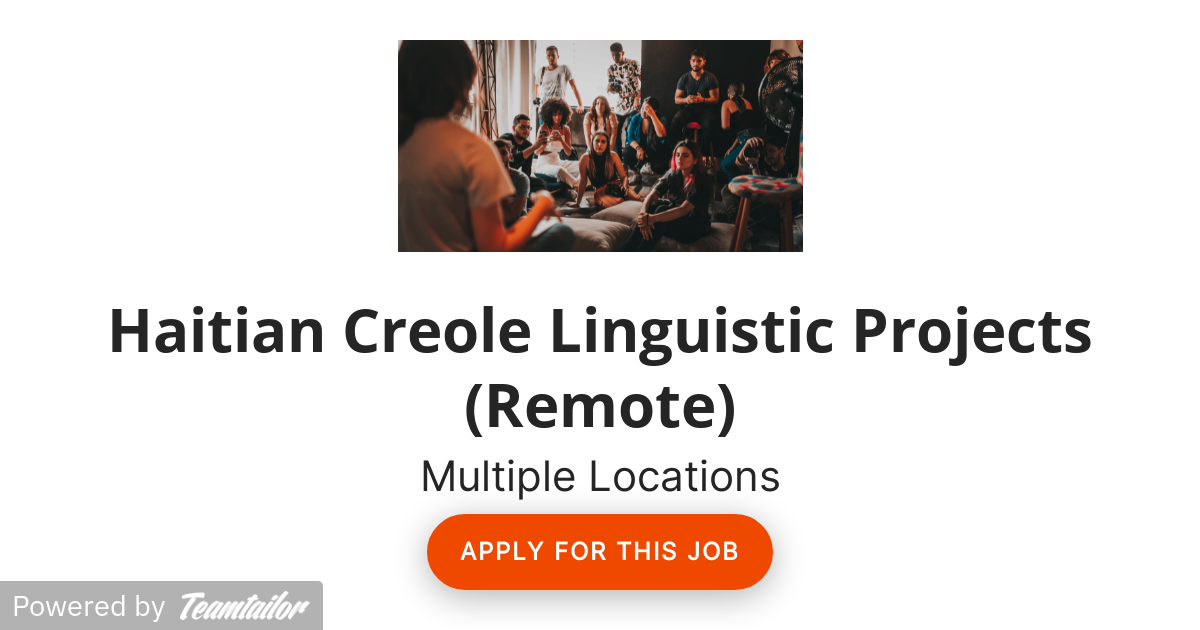 Haitian Creole Linguistic Projects (Remote) - Sigma Group