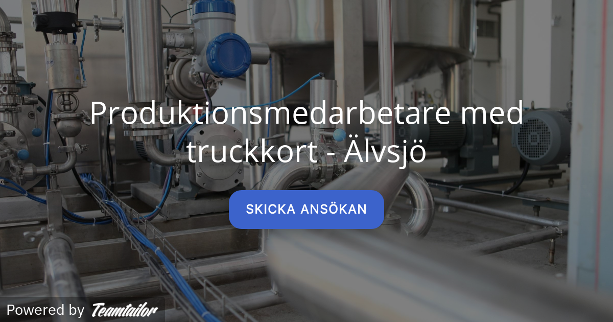 Produktionsmedarbetare med truckkort - Älvsjö - Simplex Bemanning AB
