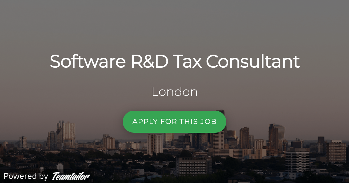Software R&D Tax Consultant - RCK Partners